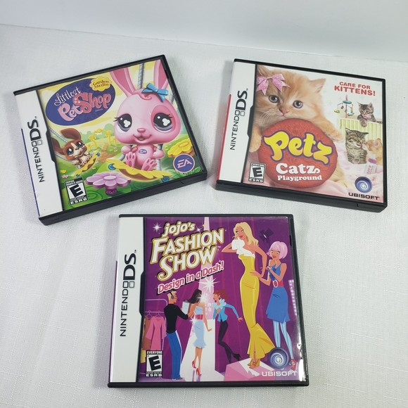 Nintendo | Other | Nintendo Ds Empty Cases 3 Black Petz Catz Playground ...